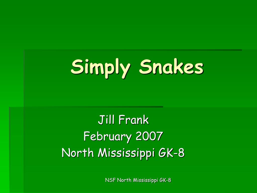 PPT - Simply Snakes PowerPoint Presentation, free download - ID:1001706