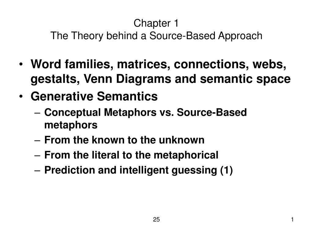 PPT - Chapter 1 The Theory behind a Source-Based Approach PowerPoint ...