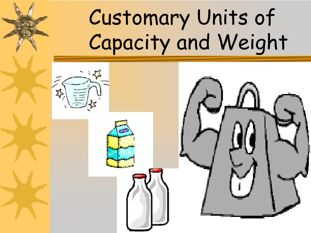 PPT - Customary Units of Capacity and Weight PowerPoint Presentation ...