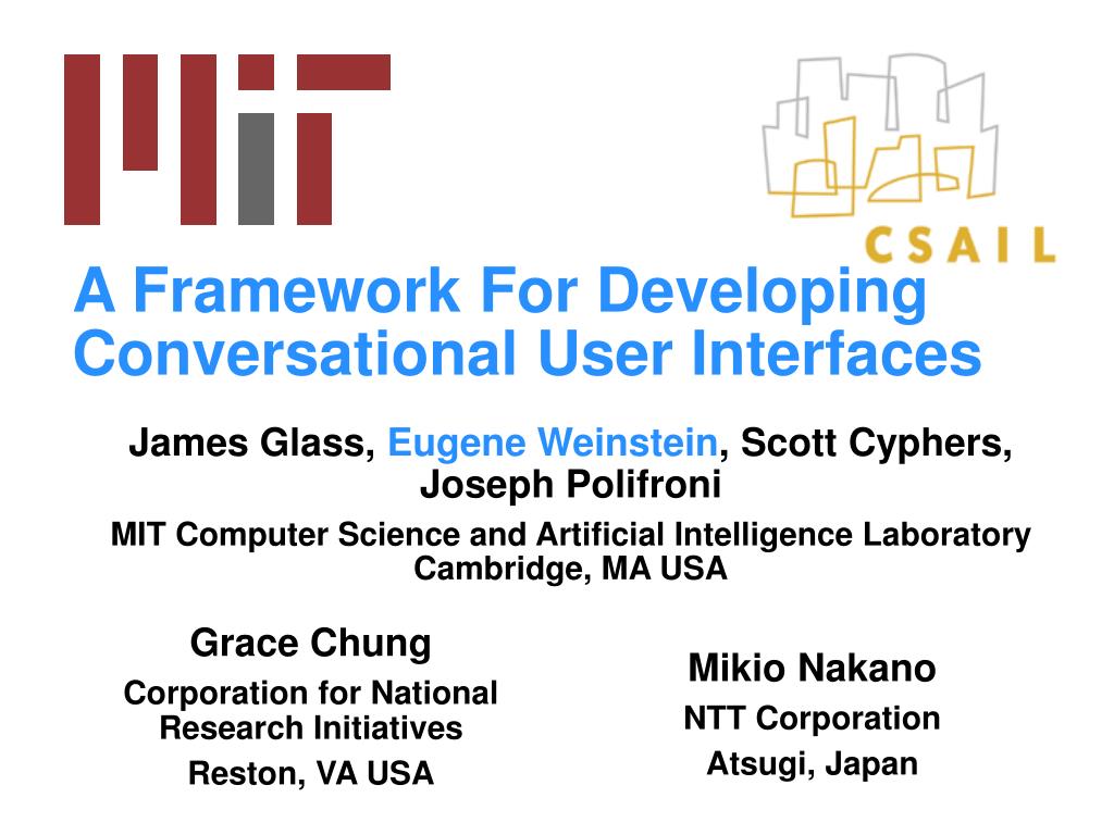 PPT - A Framework For Developing Conversational User Interfaces PowerPoint Presentation - ID:1005058