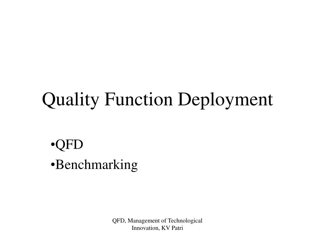 PPT - Quality Function Deployment PowerPoint Presentation, free ...