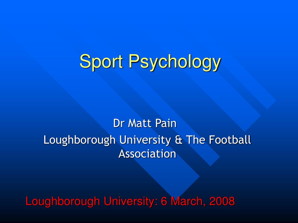 PPT - Sport Psychology PowerPoint Presentation, free download - ID:1007451
