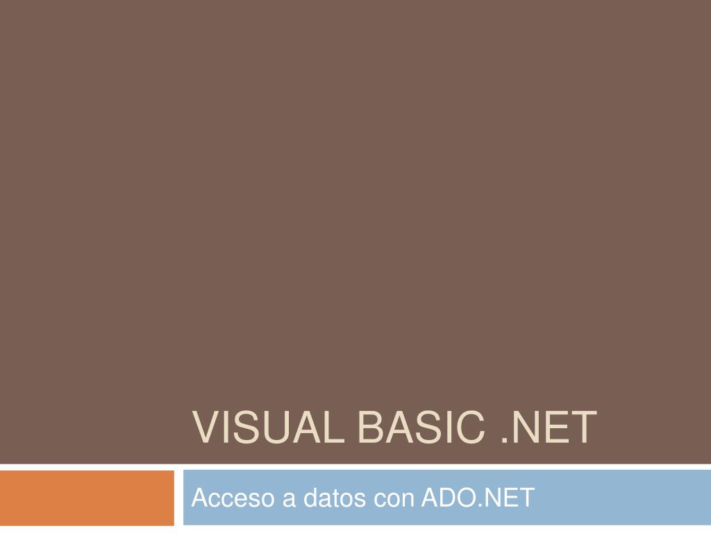 PPT - Visual Basic .NET PowerPoint Presentation, free download - ID:1008095