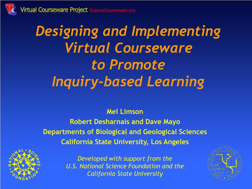PPT - Designing and Implementing Virtual Courseware to Promote Inquiry ...