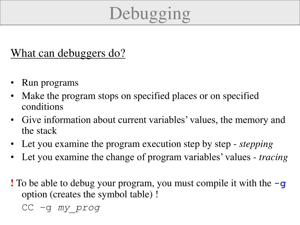 PPT - Debugging PowerPoint Presentation, free download - ID:1009727