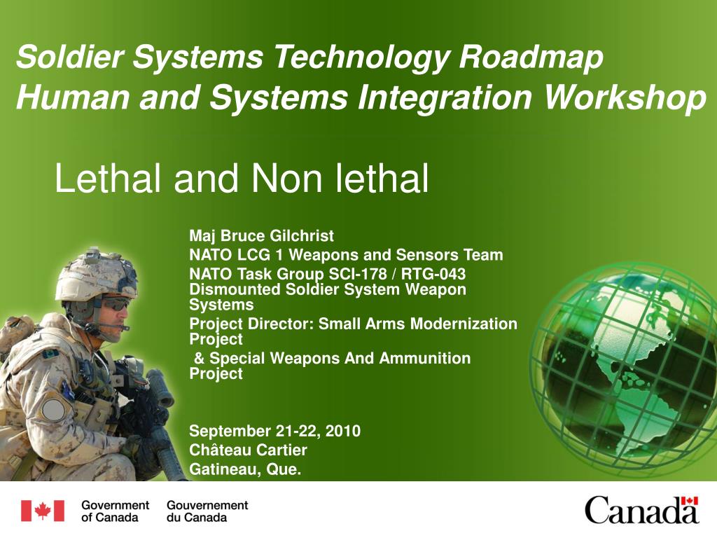 PPT - Non-Lethal and Lethal Soldier Systems Technology Roadmap Workshop ...