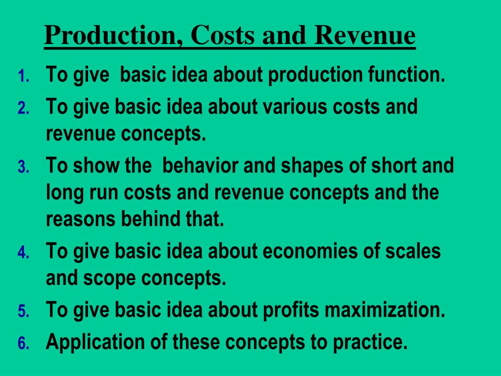 PPT - Production Cost & Revenue PowerPoint Presentation, free download ...