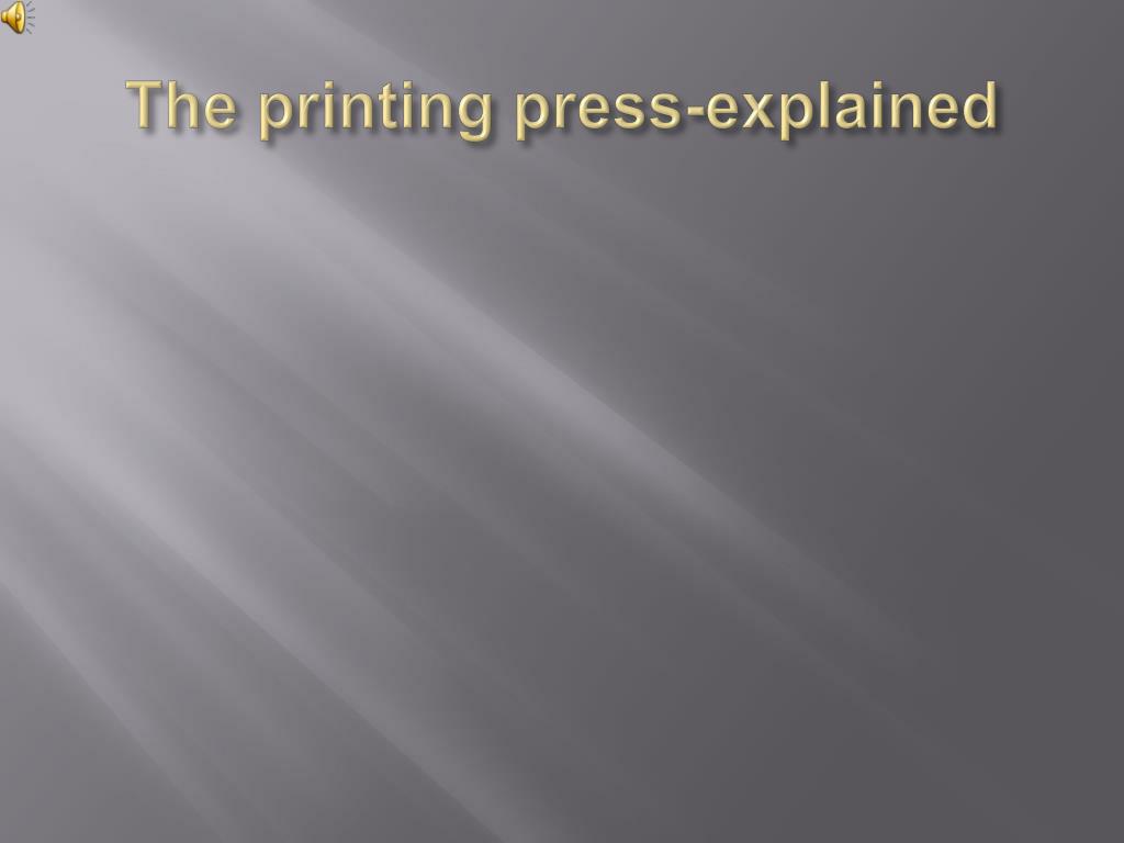 PPT - Evolution of Printing Press: From Gutenberg to Modern Technology ...