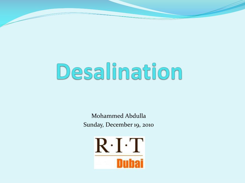 PPT - Desalination PowerPoint Presentation, free download - ID:1013045