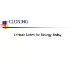PPT - Chapter 8: Recombinant DNA Technology and Molecular Cloning ...