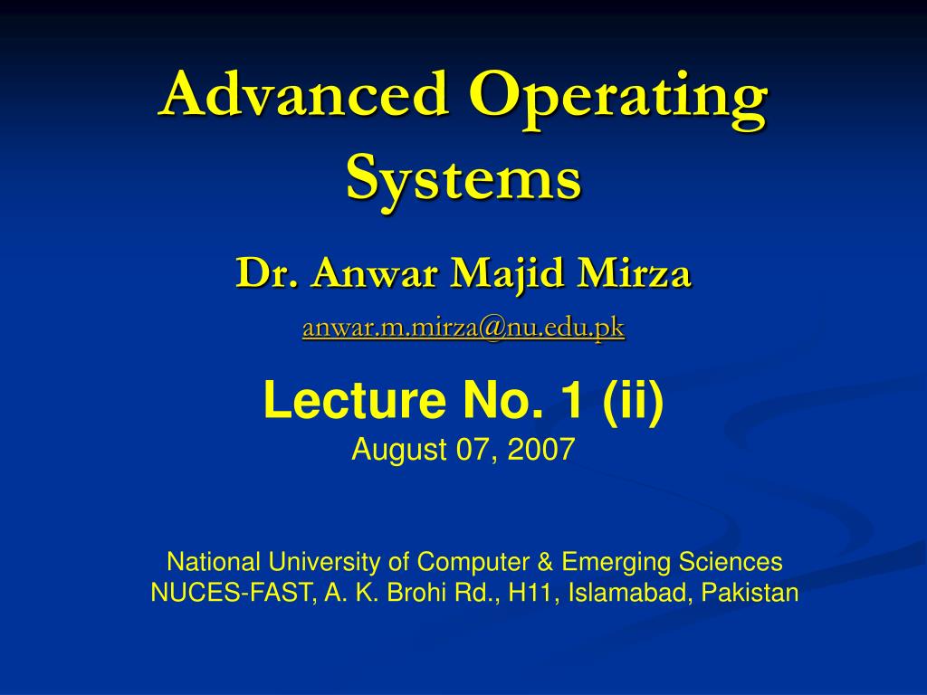 PPT - Advanced Operating Systems PowerPoint Presentation, free download ...