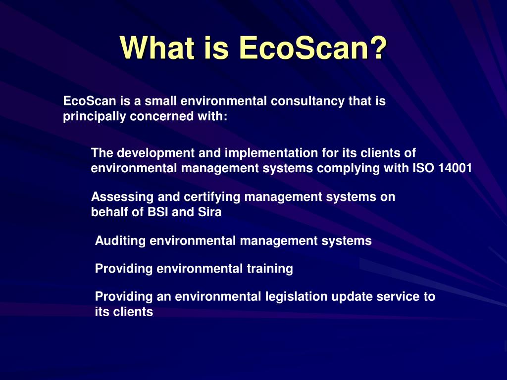 PPT - What is EcoScan? PowerPoint Presentation, free download - ID:1013864
