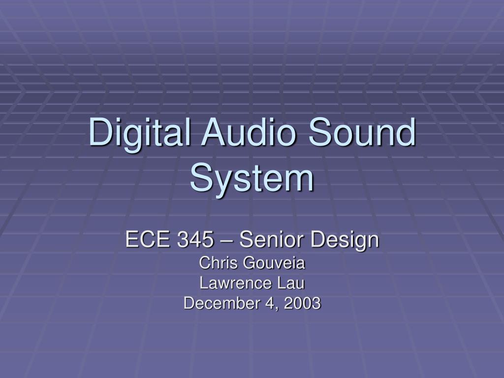 PPT - Digital Audio Sound System PowerPoint Presentation, free download ...