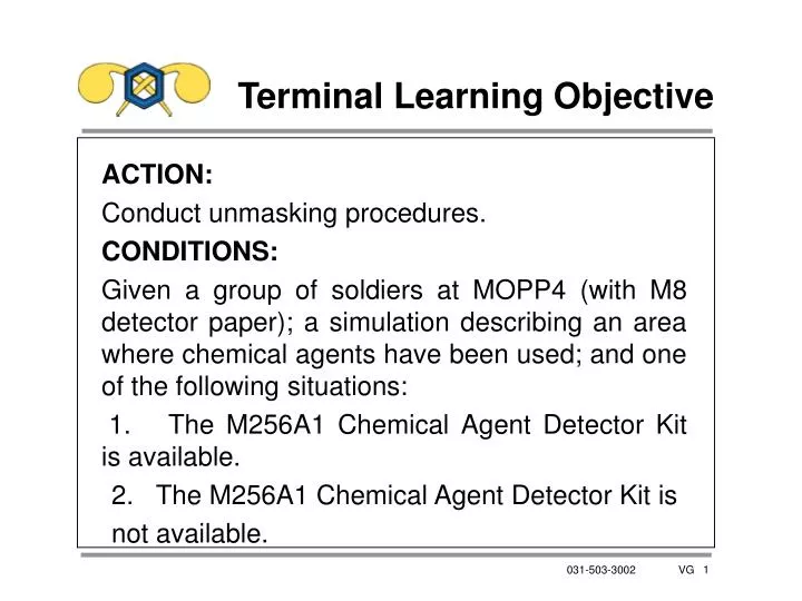 PPT Terminal Learning Objective PowerPoint Presentation Free