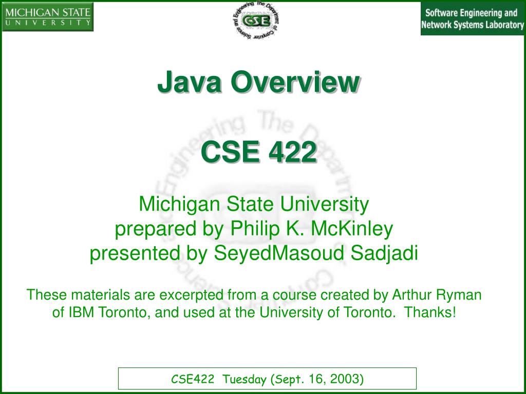 PPT - Java Overview CSE 422 PowerPoint Presentation, free download - ID ...