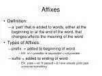 PPT - AFFIXES PowerPoint Presentation, free download - ID:3933803