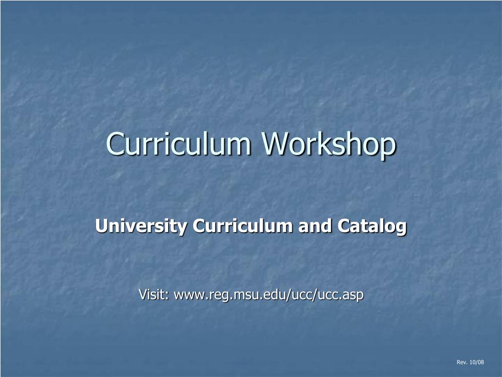 PPT - Curriculum Workshop PowerPoint Presentation, free download - ID ...