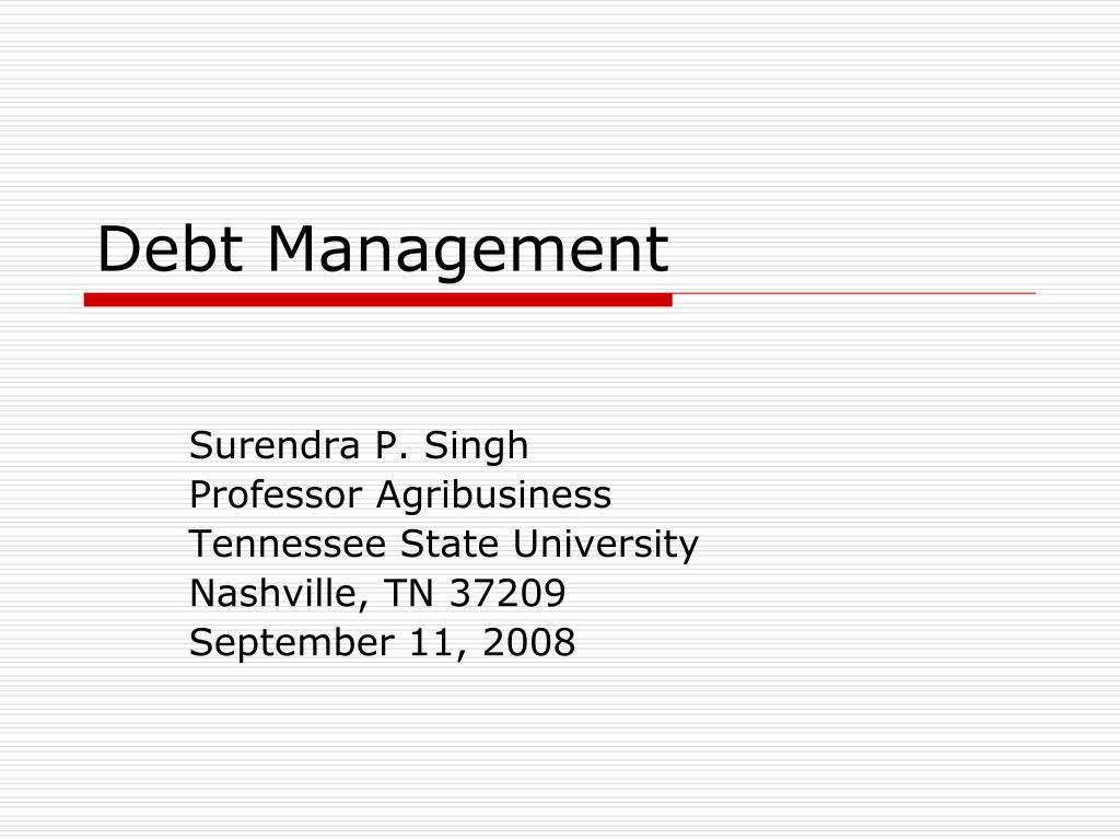 PPT - Debt Management PowerPoint Presentation, free download - ID:1016522