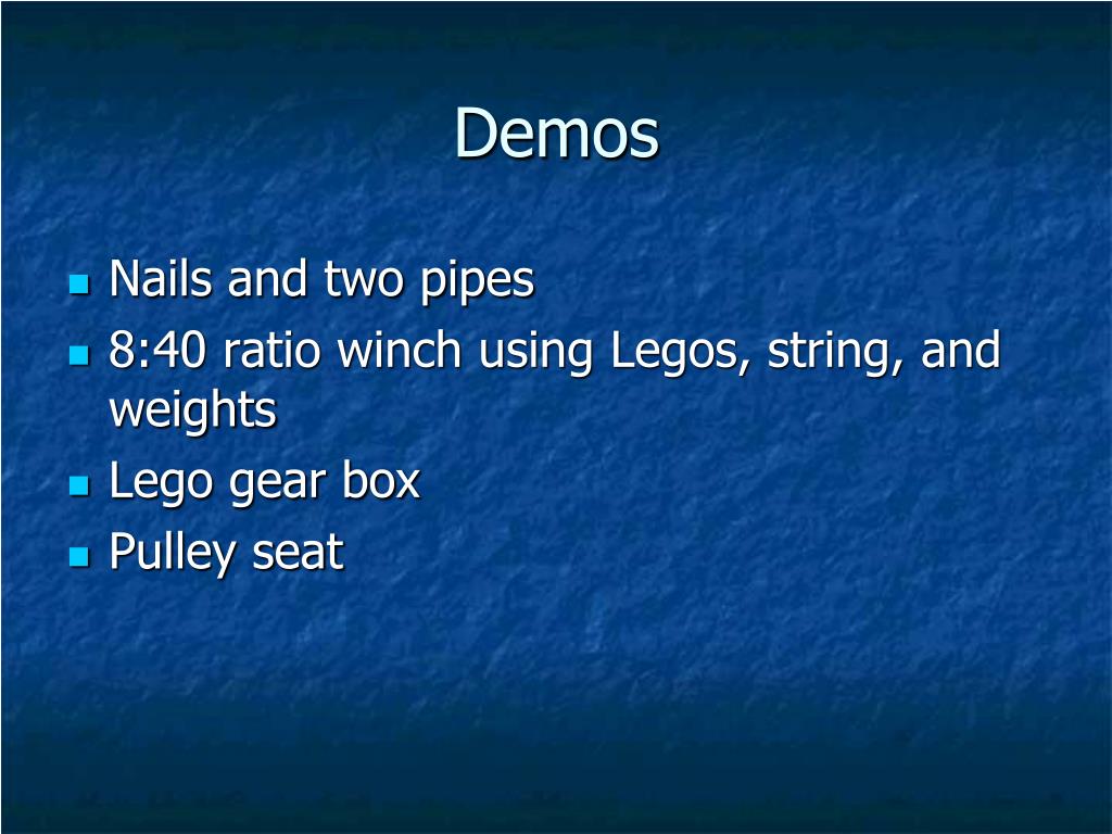 PPT - Demos PowerPoint Presentation, free download - ID:1017310