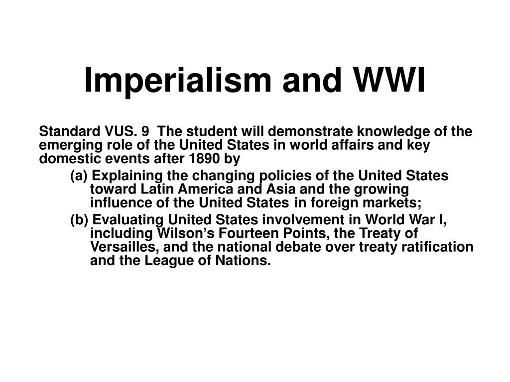 PPT - Imperialism and WWI PowerPoint Presentation, free download - ID ...
