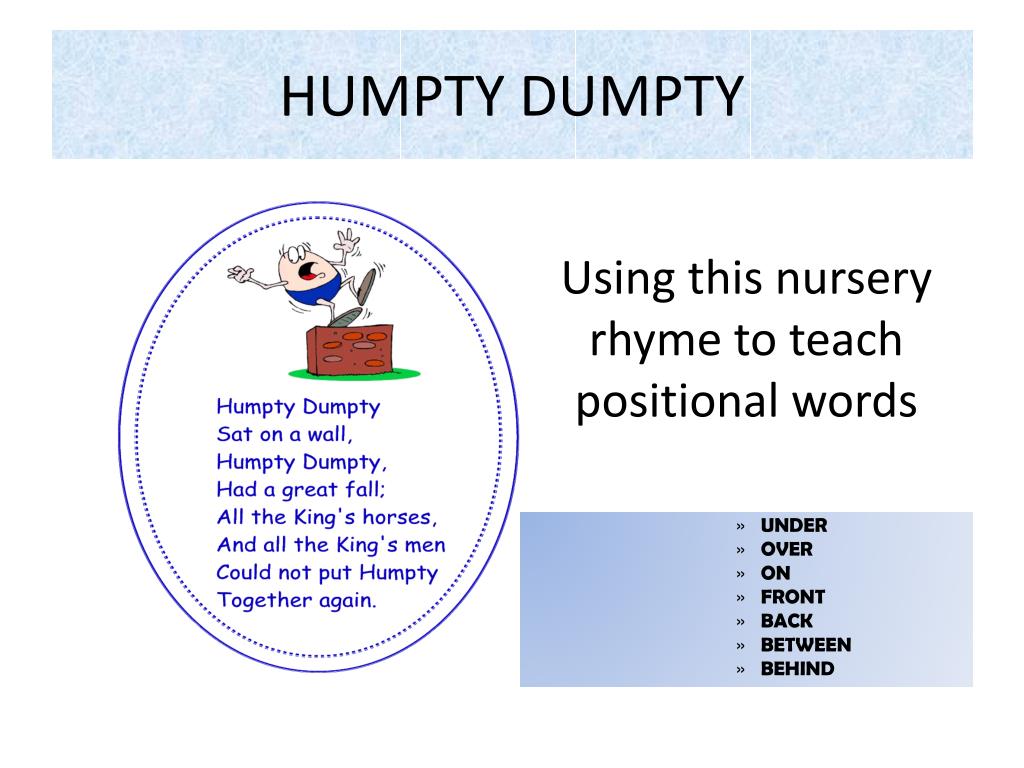 PPT - HUMPTY DUMPTY PowerPoint Presentation, free download - ID:1021648