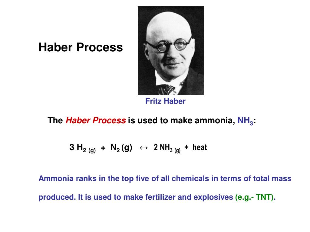 PPT - The Haber Process: Ammonia Production and Fritz Haber's ...