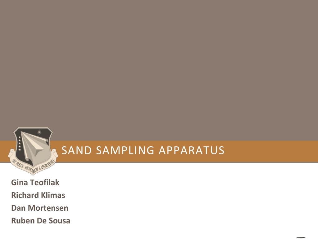 PPT - Sand Sampling Apparatus PowerPoint Presentation, free download ...
