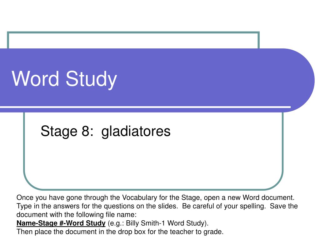 PPT - Word Study PowerPoint Presentation, free download - ID:1027178