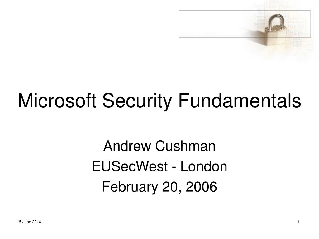 PPT - Microsoft Security Fundamentals PowerPoint Presentation, free ...