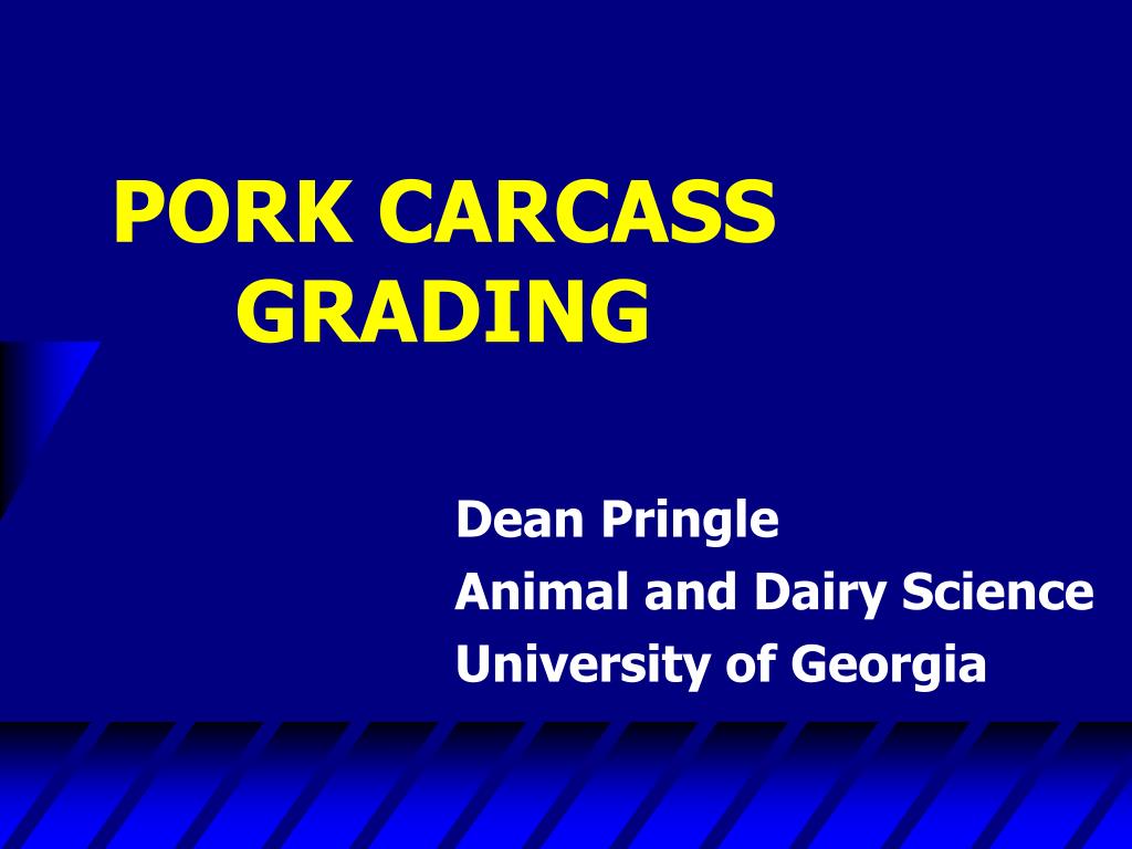 PPT - PORK CARCASS GRADING PowerPoint Presentation, free download - ID ...