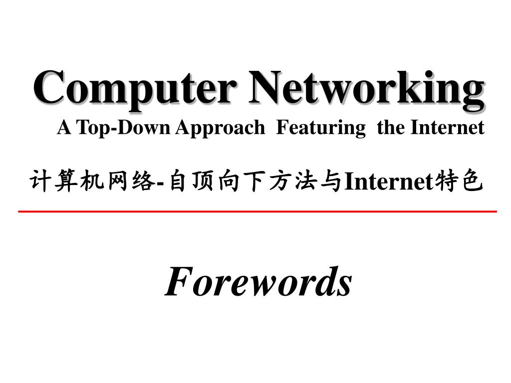 PPT - Computer Networking A Top-Down Approach Featuring the Internet ...