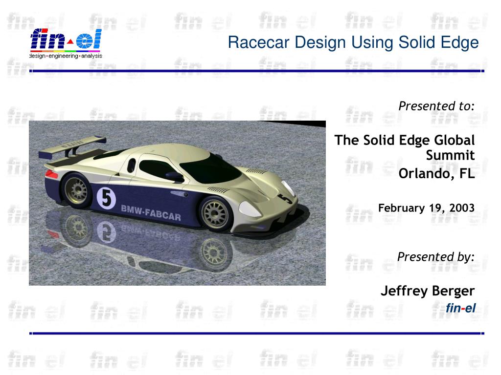 PPT - Racecar Design Using Solid Edge PowerPoint Presentation, free ...