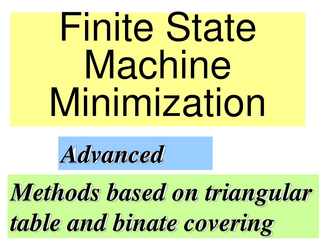 PPT - Finite State Machine Minimization PowerPoint Presentation, free download - ID:1037749