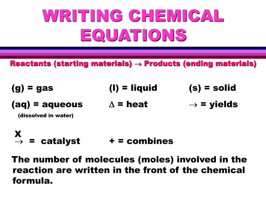 PPT - WRITING CHEMICAL EQUATIONS PowerPoint Presentation, free download ...