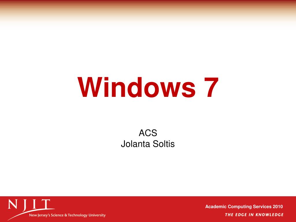 PPT - Windows 7 PowerPoint Presentation, free download - ID:1039328