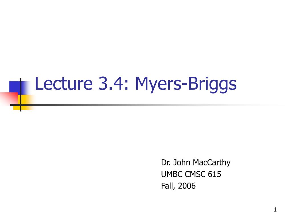PPT - Myers-Briggs Personality Types for Personal Growth PowerPoint ...