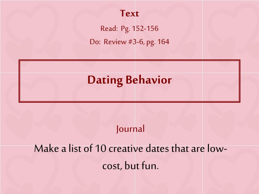 PPT - Dating Behavior PowerPoint Presentation, free download - ID:1040629