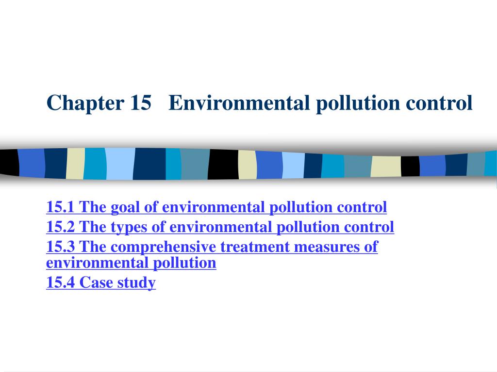 PPT - Chapter 15 Environmental pollution control PowerPoint ...