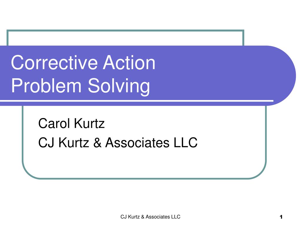 PPT - Corrective Action Problem Solving PowerPoint Presentation, free ...