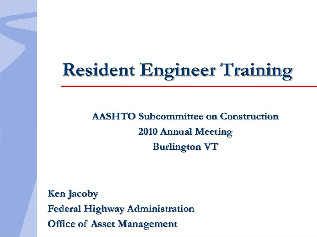 PPT - Resident Engineer Training PowerPoint Presentation, free download ...