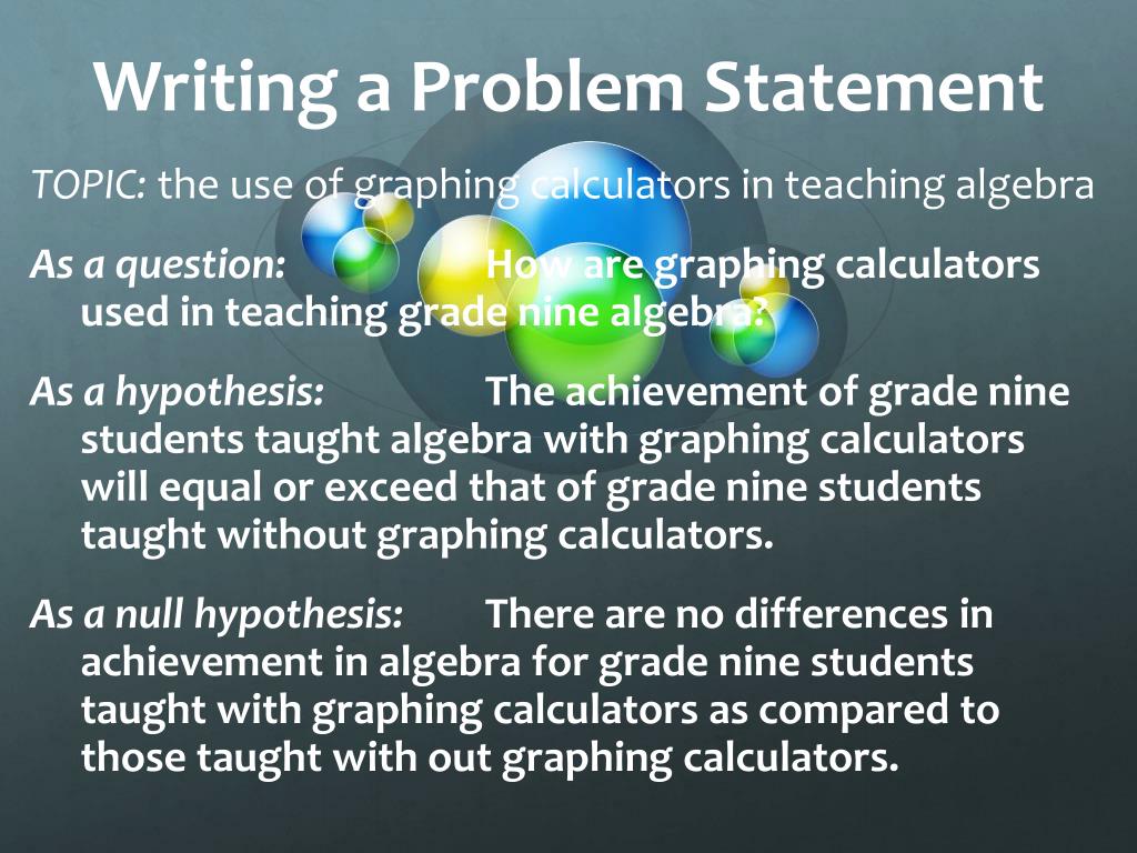 PPT - Writing a Problem Statement PowerPoint Presentation, free ...