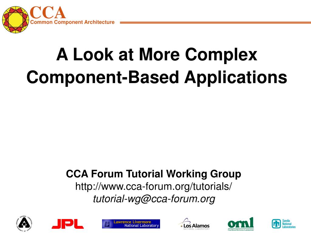 PPT - A Look at More Complex Component-Based Applications PowerPoint ...