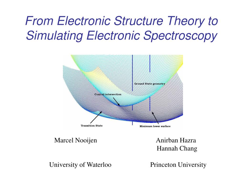 PPT - From Electronic Structure Theory to Simulating Electronic ...