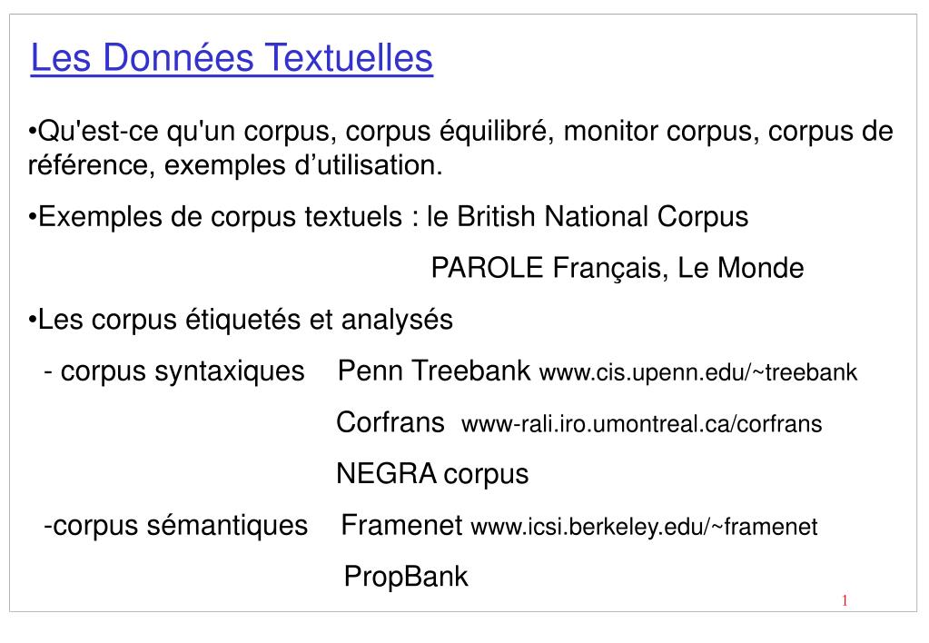 PPT - Les Données Textuelles PowerPoint Presentation, free download ...