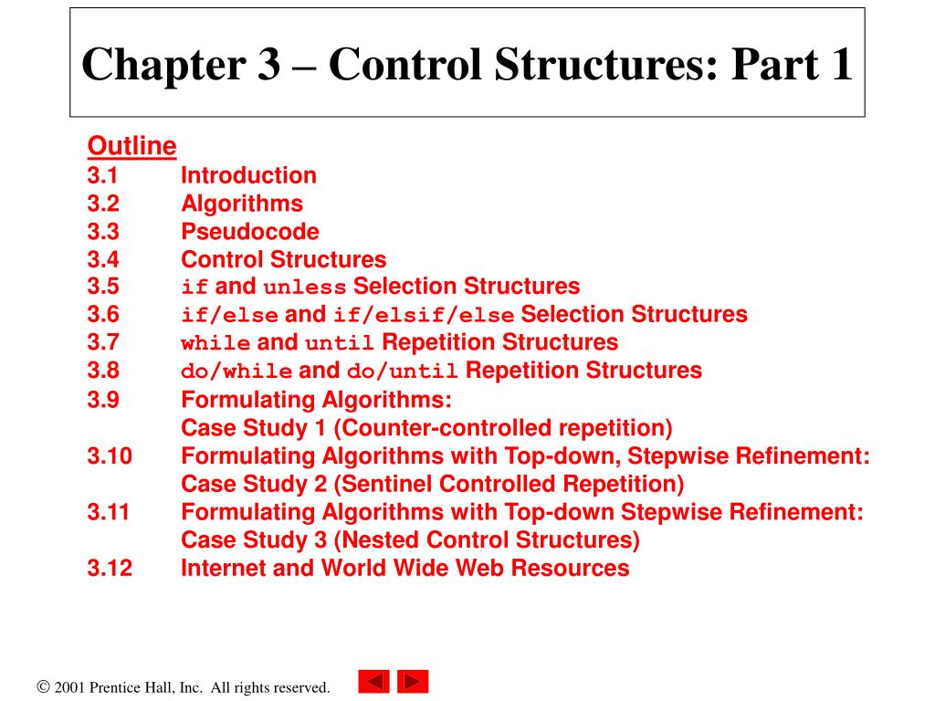 PPT - Chapter 3 – Control Structures: Part 1 PowerPoint Presentation ...