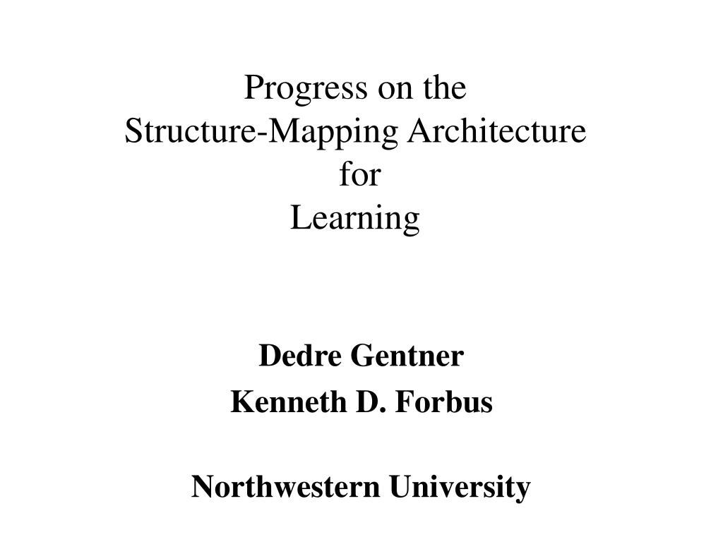 PPT - Progress on the Structure-Mapping Architecture for Learning ...