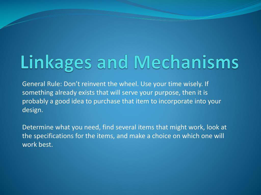PPT - Linkages and Mechanisms PowerPoint Presentation, free download ...