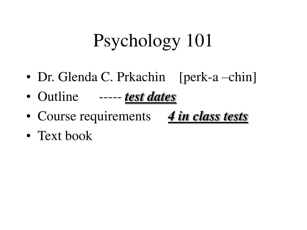 PPT - Psychology 101 PowerPoint Presentation, free download - ID:1061628