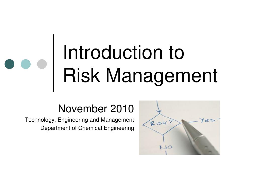 PPT - Introduction to Risk Management PowerPoint Presentation, free ...