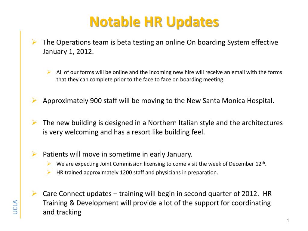 PPT - Notable HR Updates PowerPoint Presentation, free download - ID ...